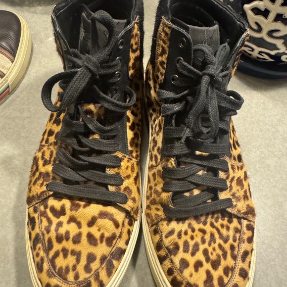 Yves Saint Laurent | Shoes | Ysl Leopard Print Hightop Sneakers | Poshmark